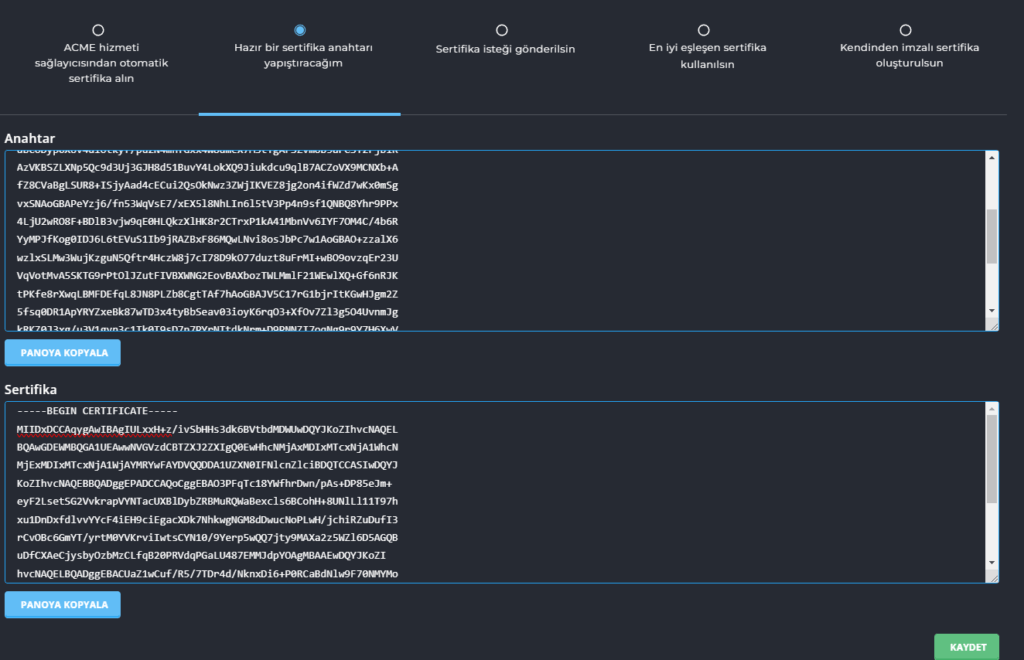 DirectAdmin CSR Oluşturma ve SSL Kurulumu - BurtiNET